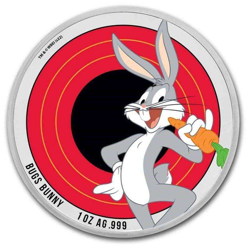 1 oz Silver - 2022 - Looney Tunes Bugs Bunny - Colorized - Samoa - The ...