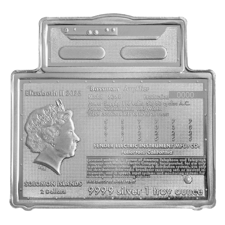 2 x 1 Ounce - Fender® Dynamic Duo Coin Set - Precision Bass® Guitar ...